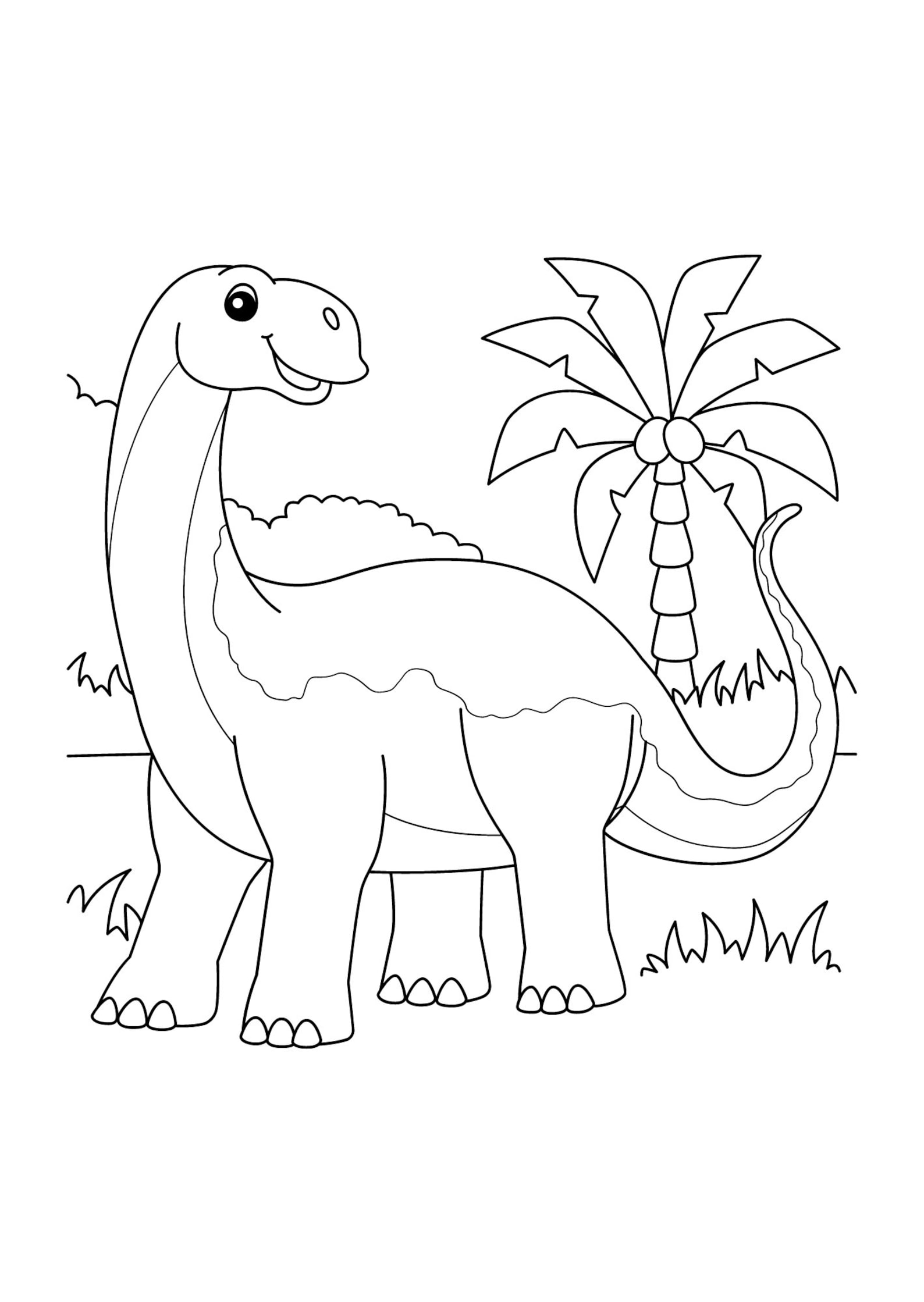 10 Dinosaurs Coloring Pages for Kids, Animal Coloring A4 Sheets ...