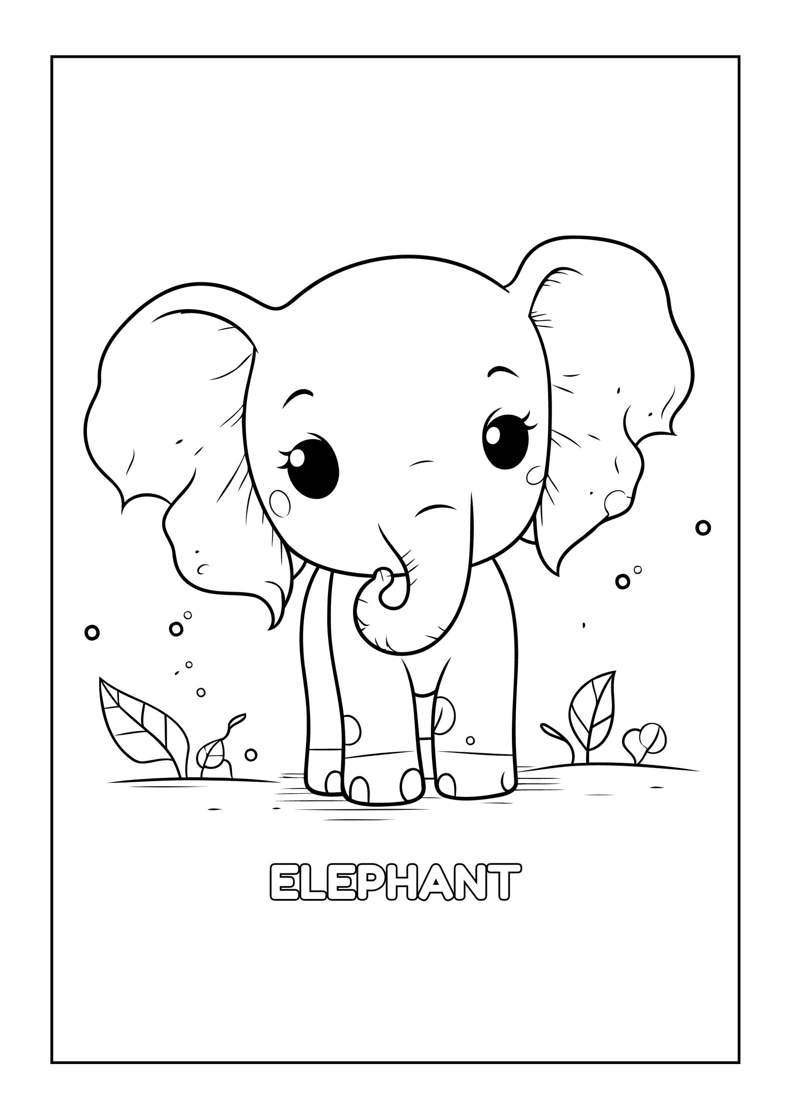 10 Animals Coloring Pages for Kids, Animal Coloring A4 Sheets ...