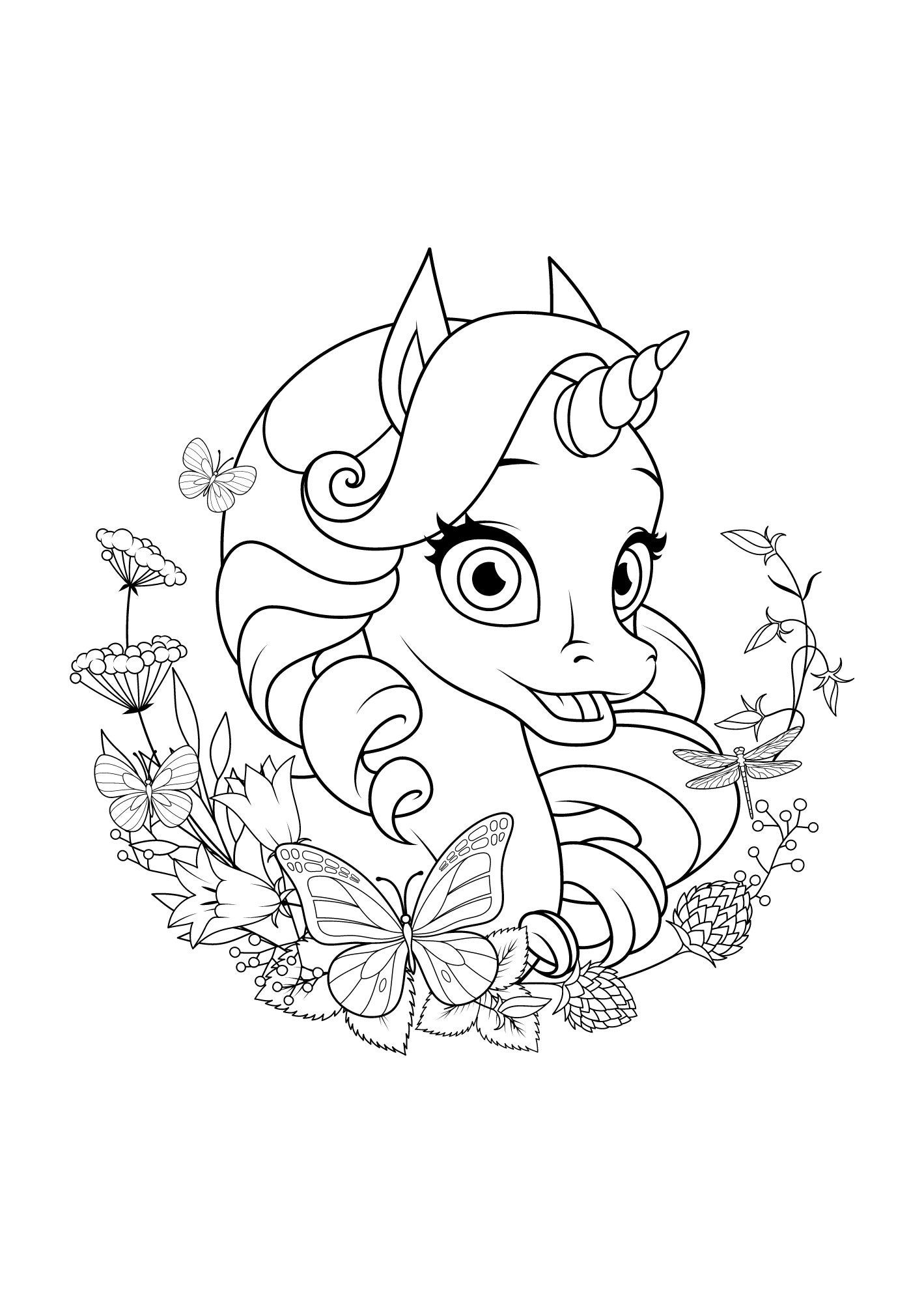 10 Unicorn Coloring PDF Pages, Unicorn Coloring, Unicorn Coloring A4 ...