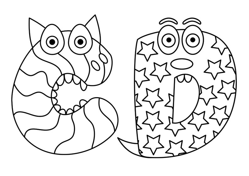 A to Z English Letter Coloring Pages for Kids, Alphabet Coloring A4 ...