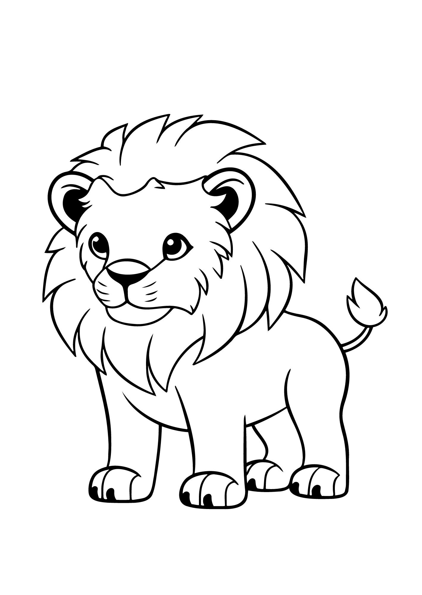 10 Animals Coloring Pages for Kids, Animal Coloring A4 Sheets ...
