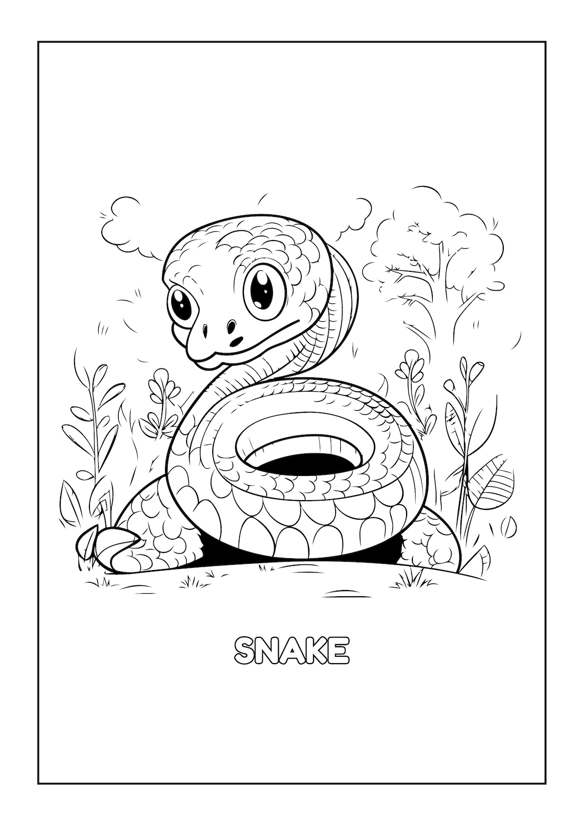 10 Animals Coloring Pages for Kids, Animal Coloring A4 Sheets ...