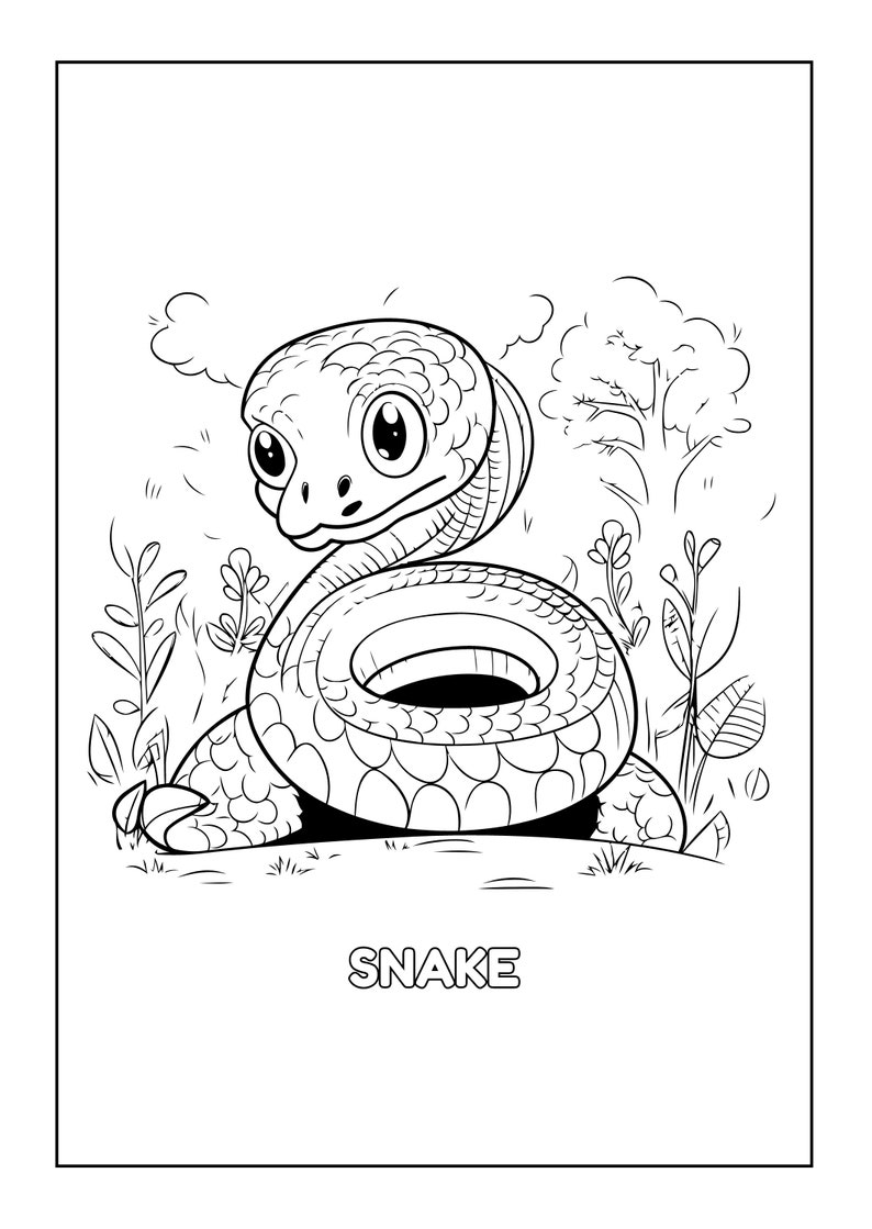 10 Animals Coloring Pages for Kids, Animal Coloring A4 Sheets ...