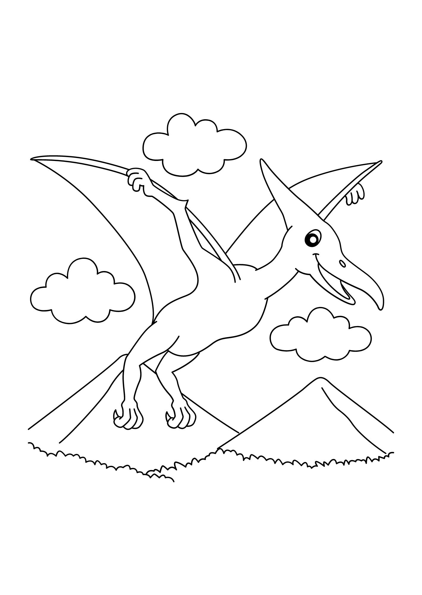 10 Dinosaurs Coloring Pages for Kids, Animal Coloring A4 Sheets ...