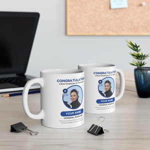 Employee of the Month Coffee Mugs, Congratulation Mugs, Gift for ...