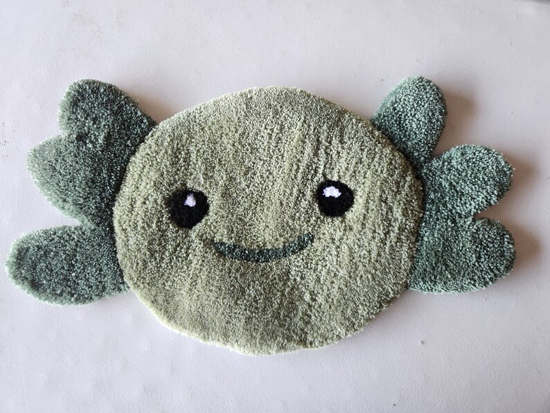 Hand Tufted Axolotl Rug Custom Colors - Etsy