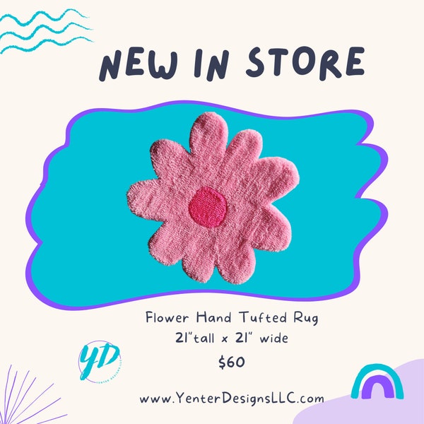 Floral Tufted Rug - Etsy