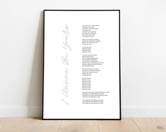 I Wanna Be Yours Arctic Monkeys Spotify Poster - Etsy