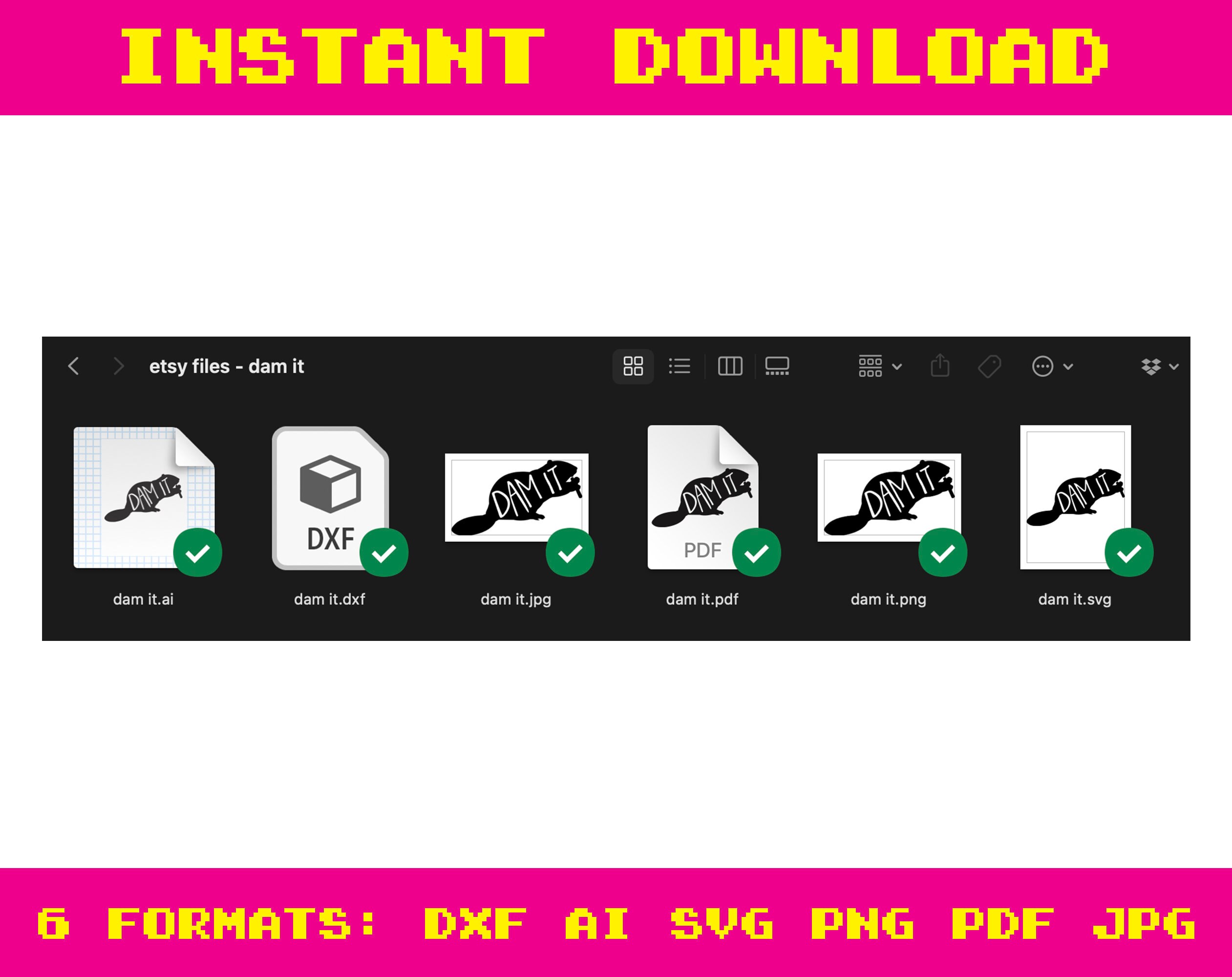 Dam It Svg, Png, Pdf, Png, Dxf, Jpg, Dam It Beaver, Beaver Dam, Funny ...