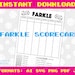Farkle Score Sheet - Print or Cut Your Own Score Card for the Farkle ...