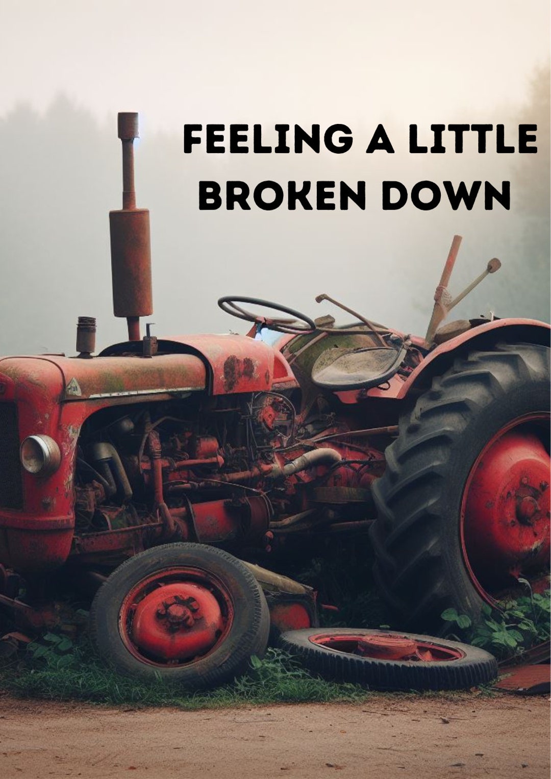 Vintage Tractor Get Well Soon Card - Etsy