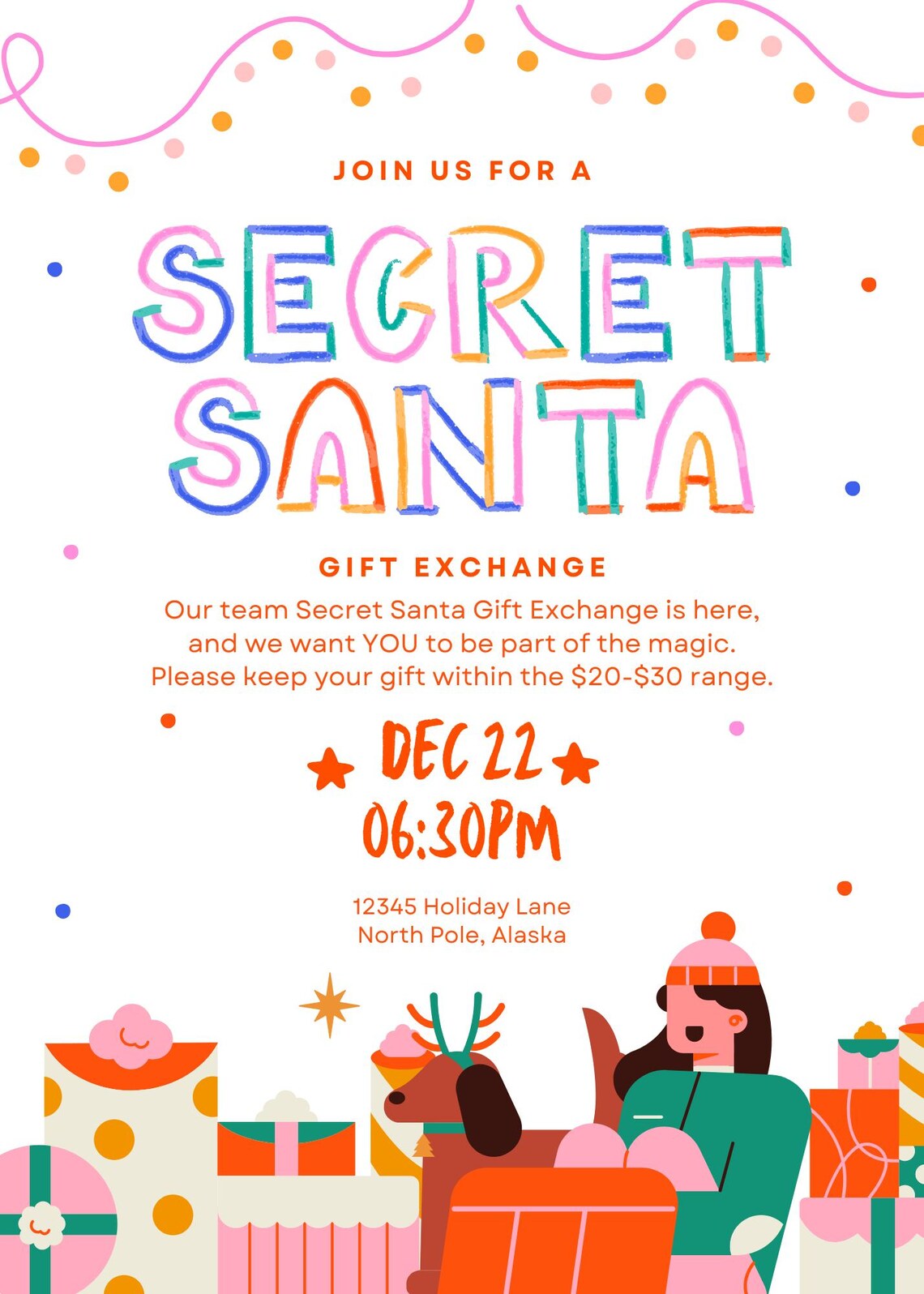 Secret Santa Invite - Etsy