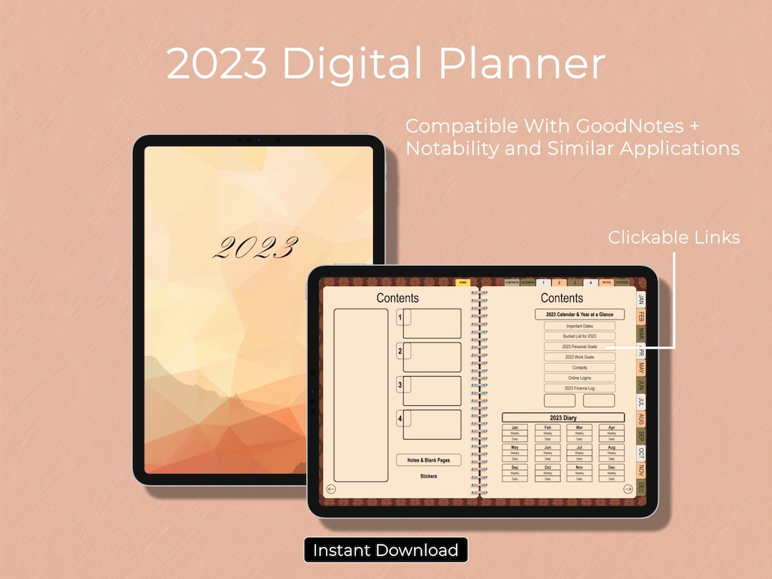 Premium 2023 Digital Planner iPad Planner Goodnotes, Notability ...