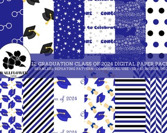 Graduation Digital Paper Pack Scrapbooking Papers Class of 2025 ...
