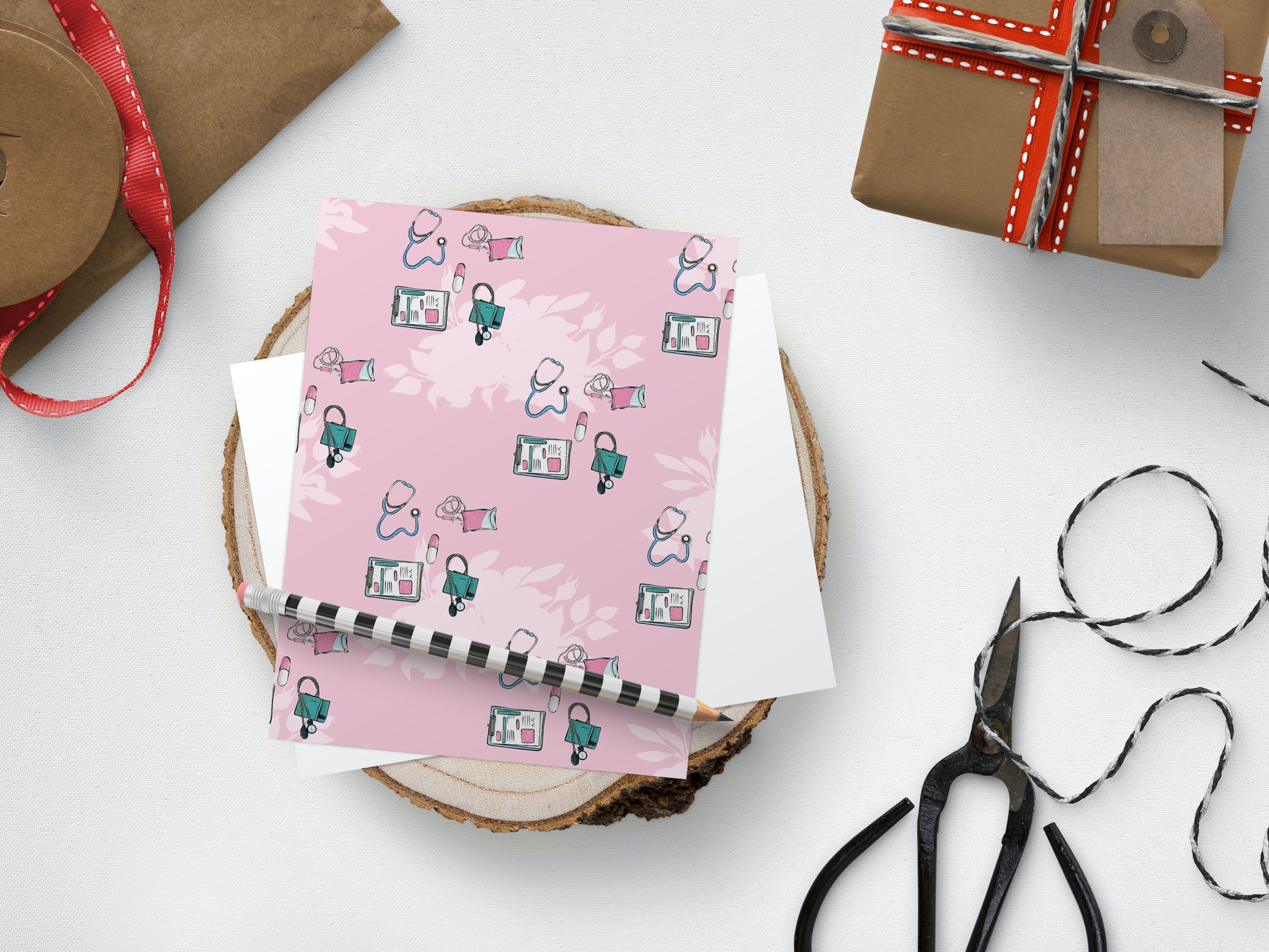 Cute Nurse Doctor Seamless Digital Papers, Nurses, Doctors, and ...
