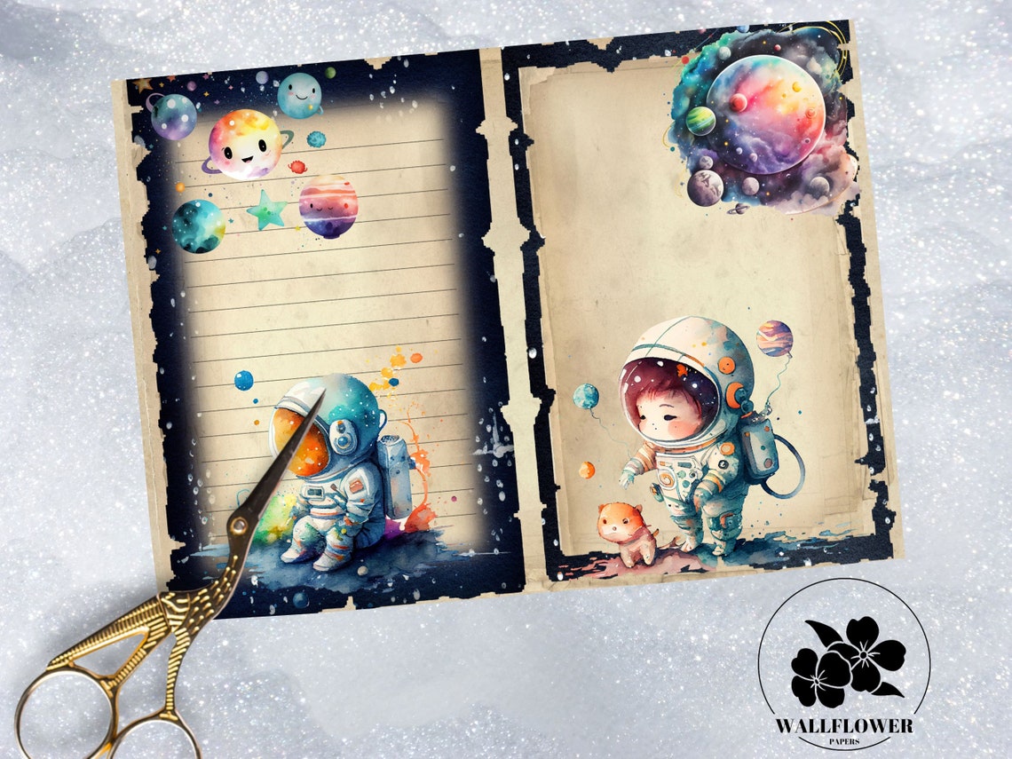 Space and Planets Junk Journal Pages, Vintage Astronomy Junk Journal ...