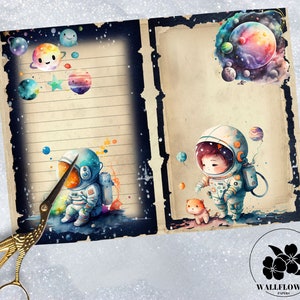 Space and Planets Junk Journal Pages, Vintage Astronomy Junk Journal ...