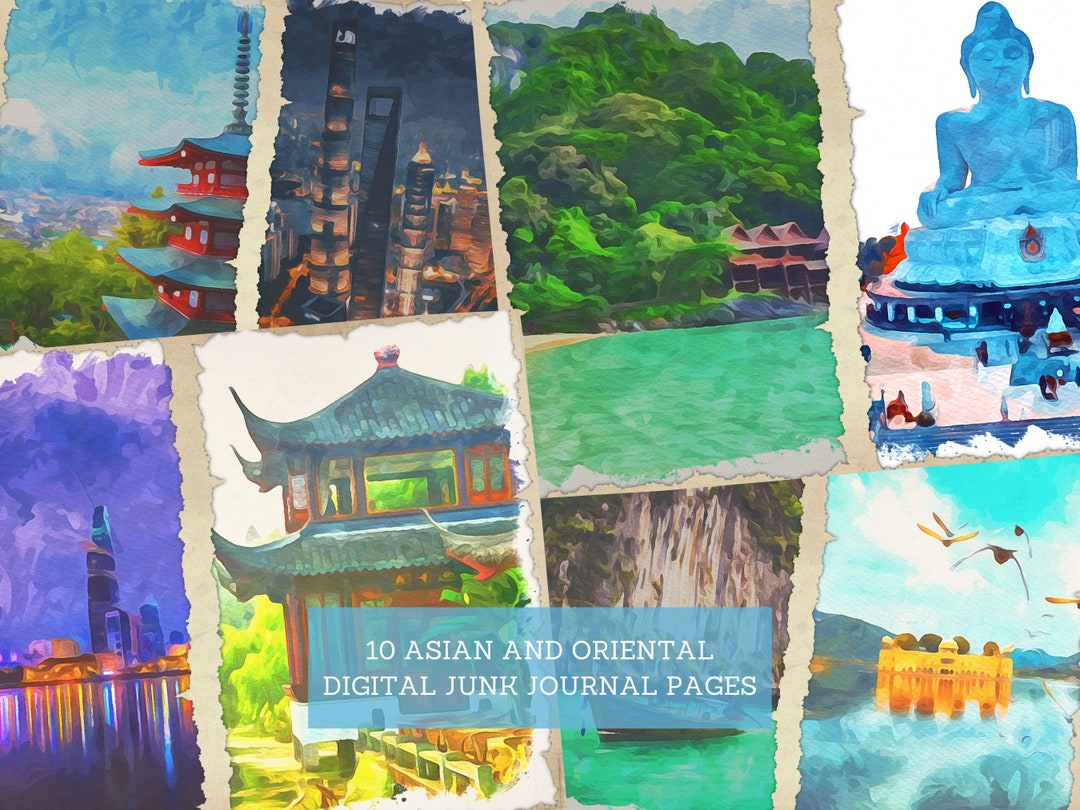 Asian & Oriental Junk Journal Pages, Vintage Asiajunk Journal Kit, Cut ...