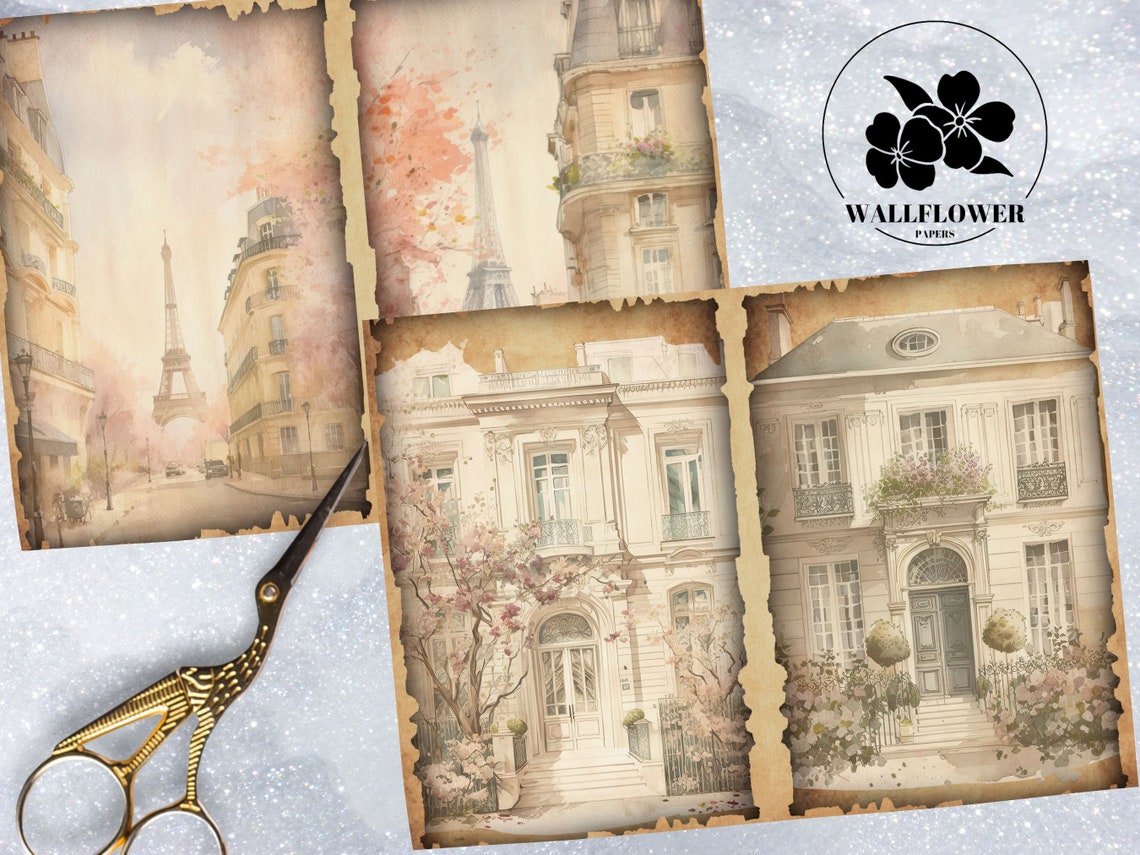 Paris & French Junk Journal Pages Vintage France Junk Journal - Etsy