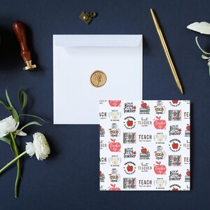 Cute Teacher Educator Seamless Digital Papers, School Supplies ...