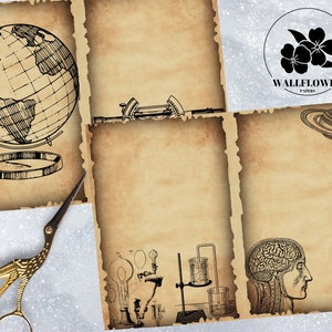 Science & Nature Junk Journal Pages, Vintage Laboratory Junk Journal ...