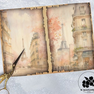 Paris & French Junk Journal Pages, Vintage France Junk Journal Kit, Cut ...