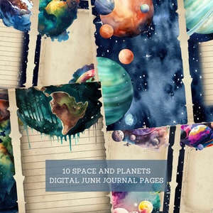 Space and Planets Junk Journal Pages, Vintage Astronomy Junk Journal ...