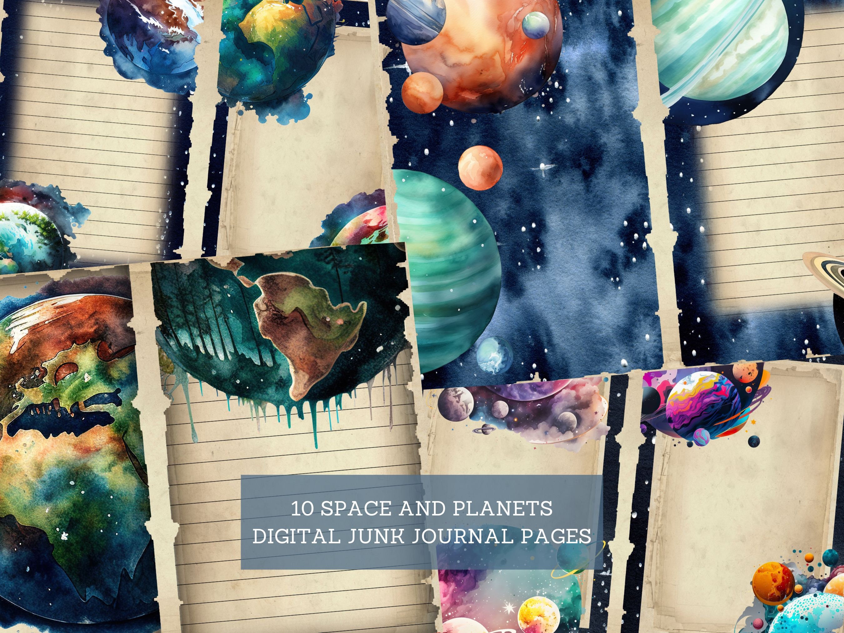 Space and Planets Junk Journal Pages, Vintage Astronomy Junk Journal ...