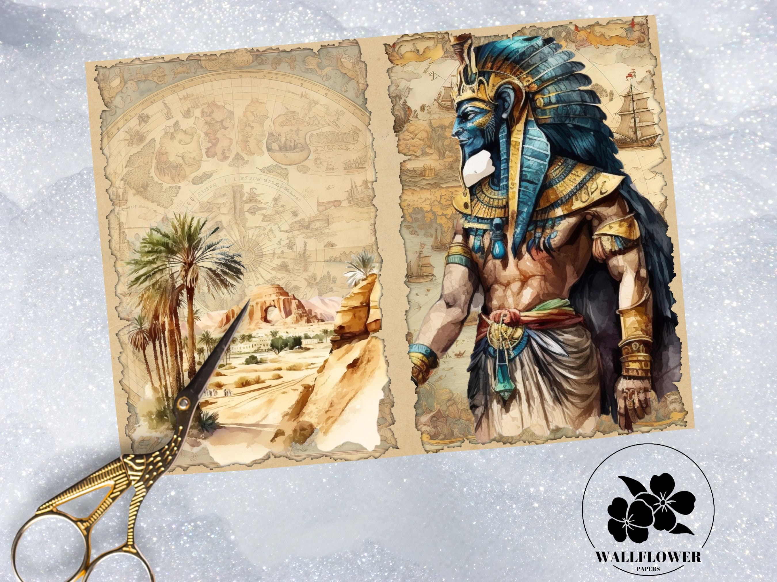 Ancient Egypt Junk Journal Pages, Vintage Pharaohs Junk Journal Kit ...