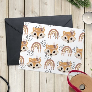 Boho Fox Nursery Seamless Digital Papers, Baby Fox Woodland Animal ...
