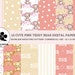 Teddy Bear Nursery Seamless Digital Papers, Pink Baby Girl & Rainbows ...