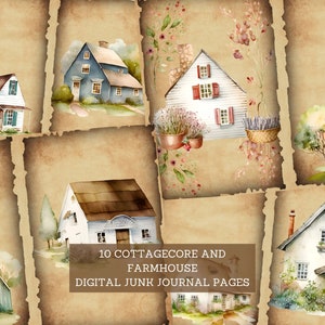 Cottagecore & Farmhouse Junk Journal Pages, Vintage Country Junk ...