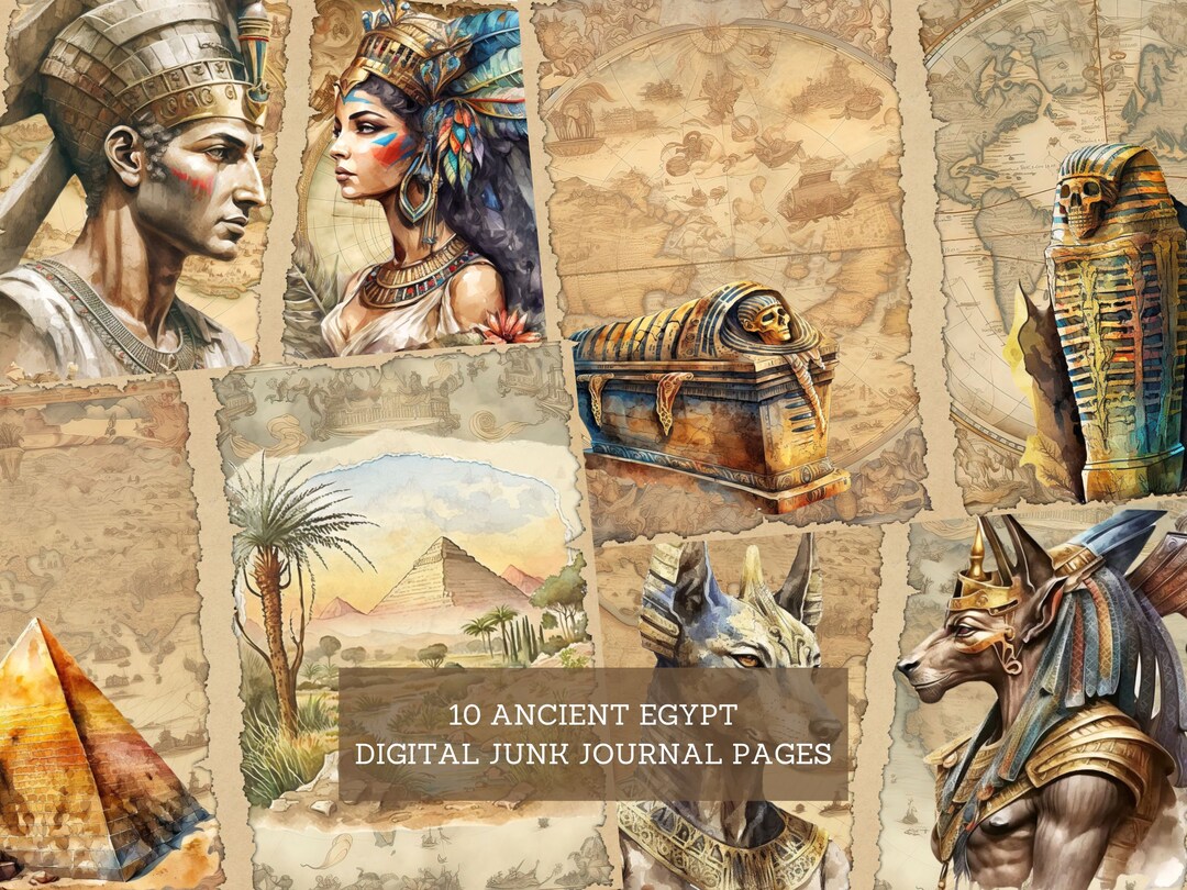 Ancient Egypt Junk Journal Pages, Vintage Pharaohs Junk Journal Kit ...
