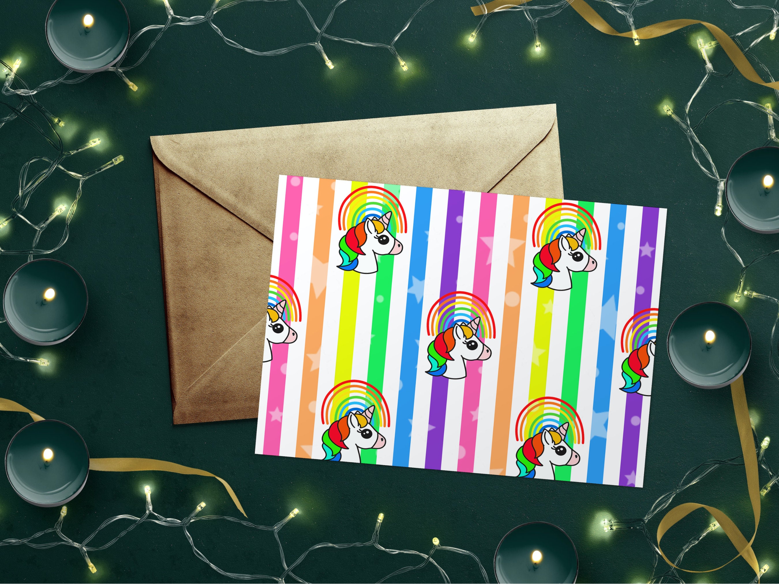 Rainbow Unicorns Seamless Digital Papers Unicorns and - Etsy