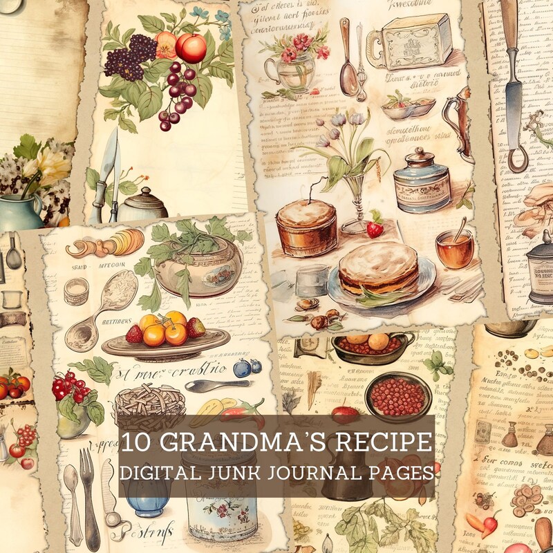 Cookbook Junk Journal - Etsy