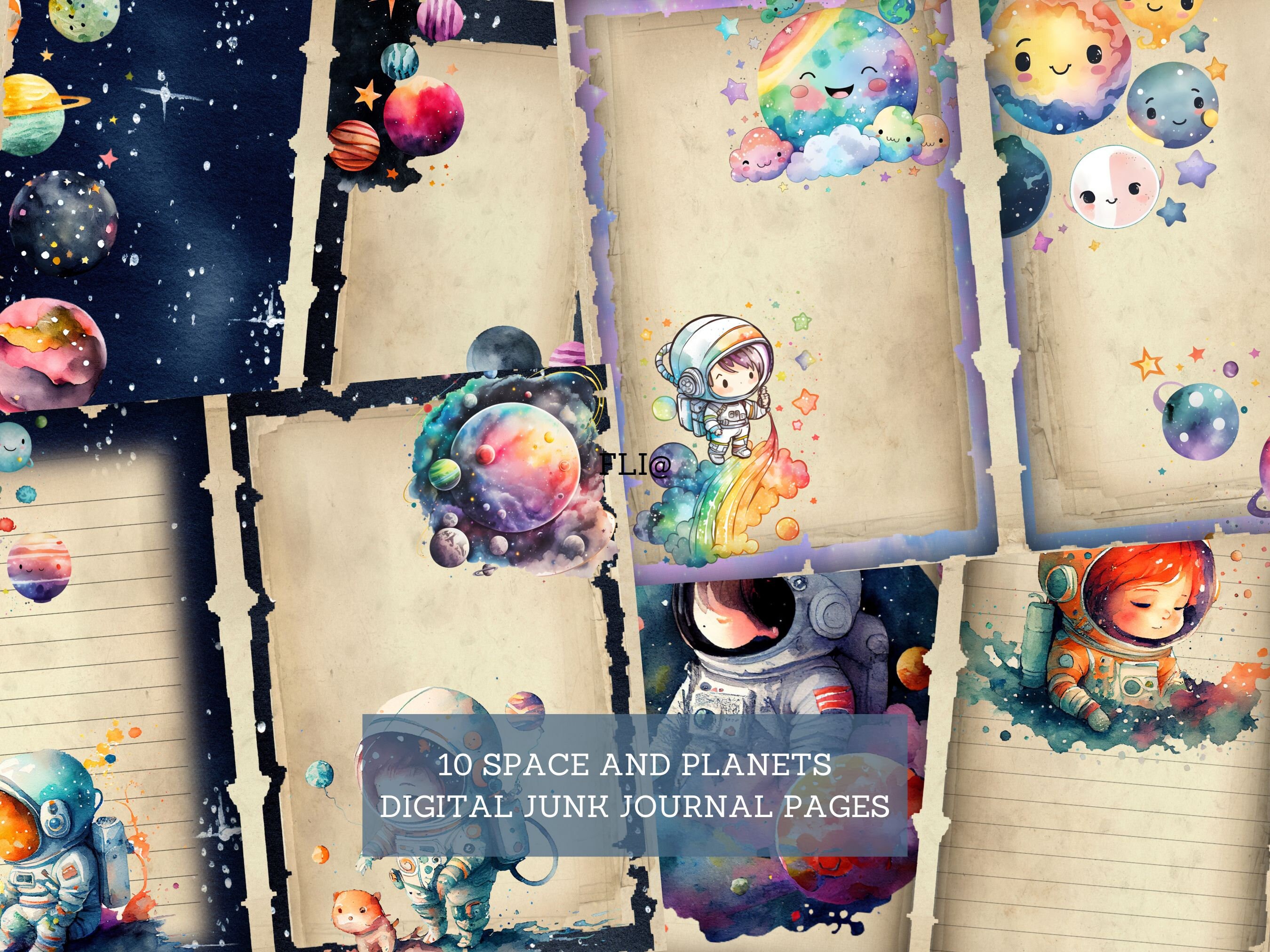 Space and Planets Junk Journal Pages, Vintage Astronomy Junk Journal ...