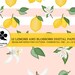 Lemons & Blossom Digital Papers, Lemon Cuts and Blossoms, Yellow and ...