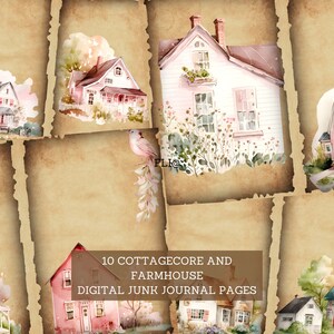 Cottagecore & Farmhouse Junk Journal Pages, Vintage Country Junk ...