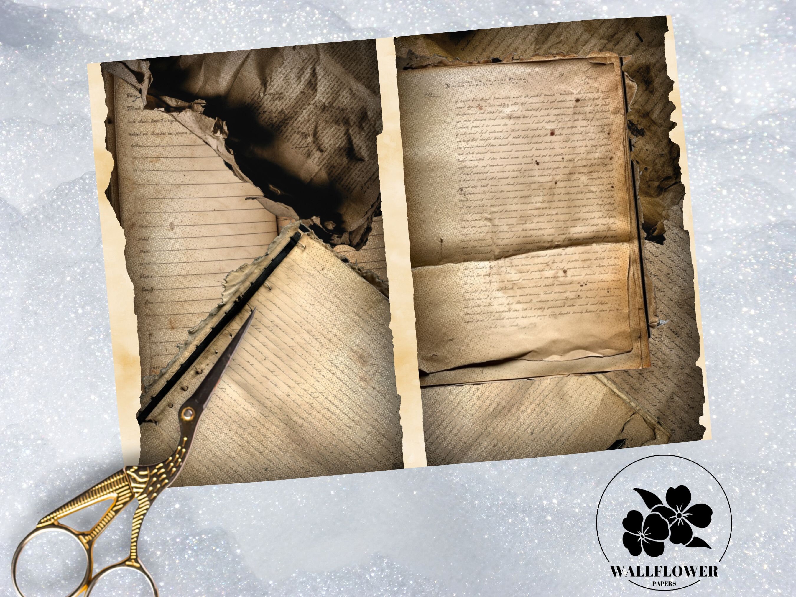 Old Papers Junk Journal Pages, Vintage Ephemera Junk Journal Kit, Cut ...