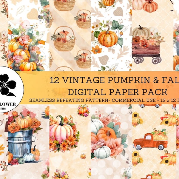 Fall Scrapbook Paper - Etsy