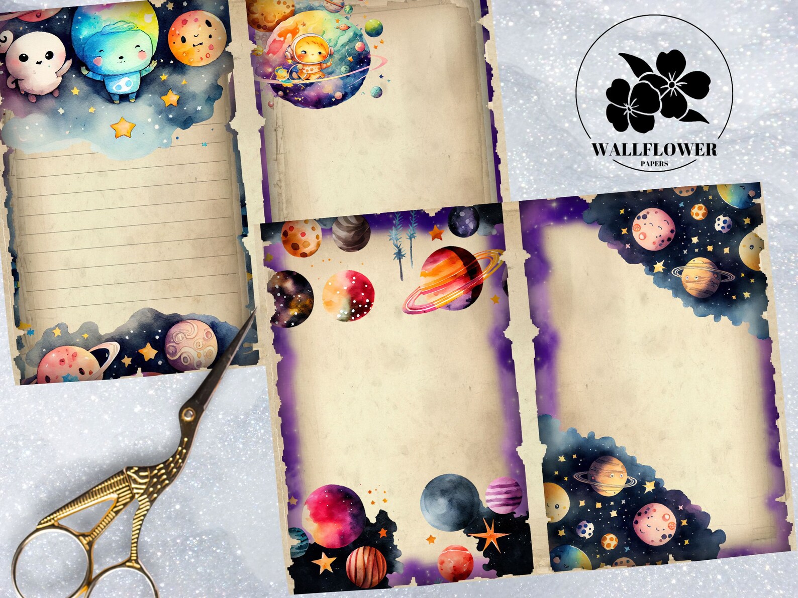 Space and Planets Junk Journal Pages, Vintage Astronomy Junk Journal ...