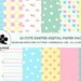 Easter Bunny Seamless Digital Papers, Eggs & Flowers Scrapbook Paper ...