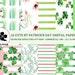 St Patrick's Day Seamless Digital Papers, Rainbow Unicorn & Shamrock ...