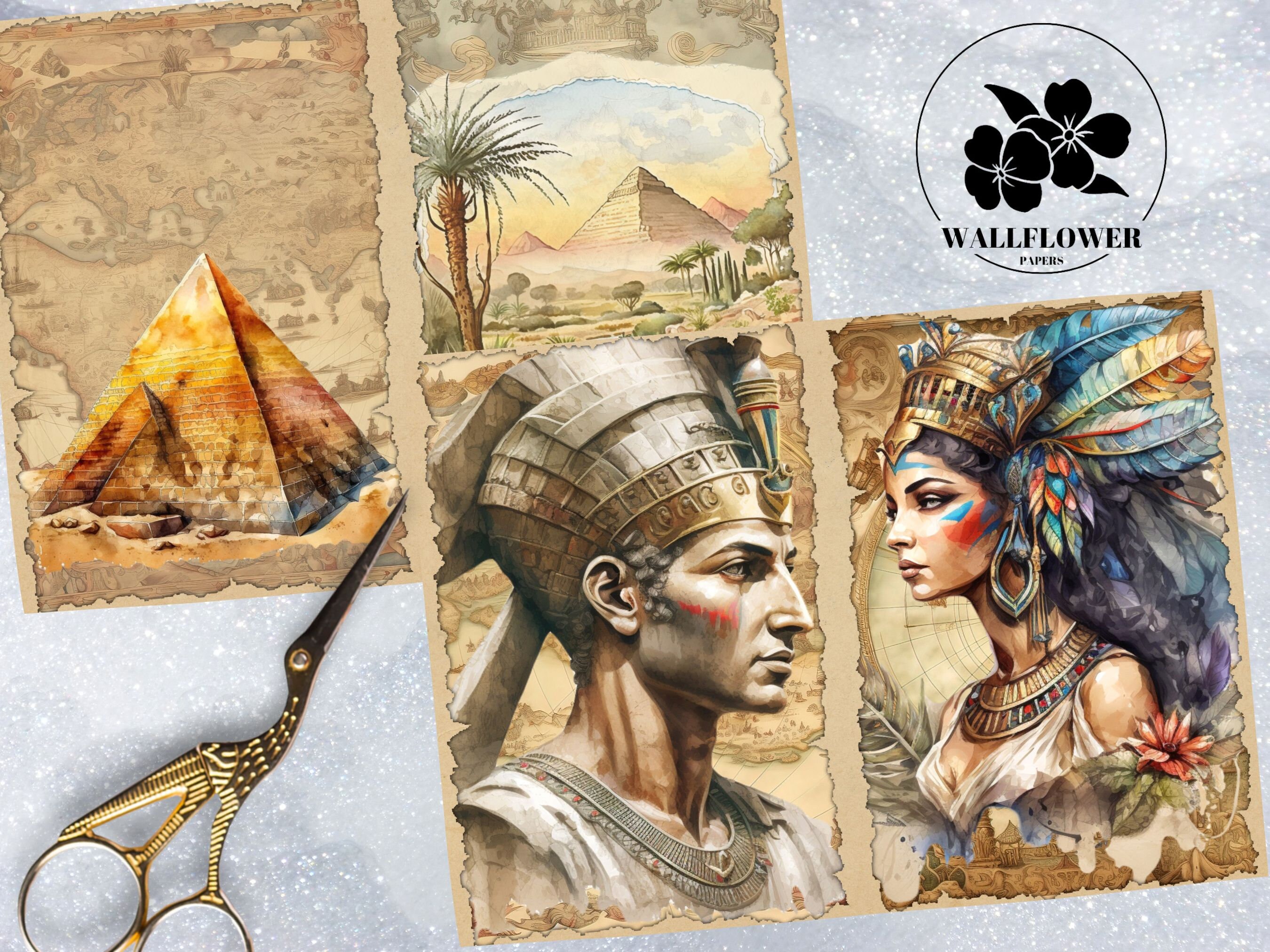 Ancient Egypt Junk Journal Pages, Vintage Pharaohs Junk Journal Kit ...