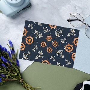 Cruise and Nautical Seamless Digital Papers, Cruise Ship and Sea ...