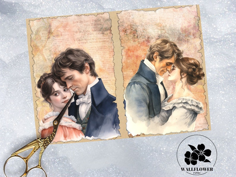 Pride and Prejudice Junk Journal Pages, Vintage Classic Junk Journal ...