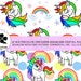 Rainbow Unicorns Seamless Digital Papers Unicorns and - Etsy