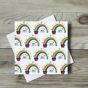 St Patrick's Day Seamless Digital Papers, Rainbow Unicorn & Shamrock ...