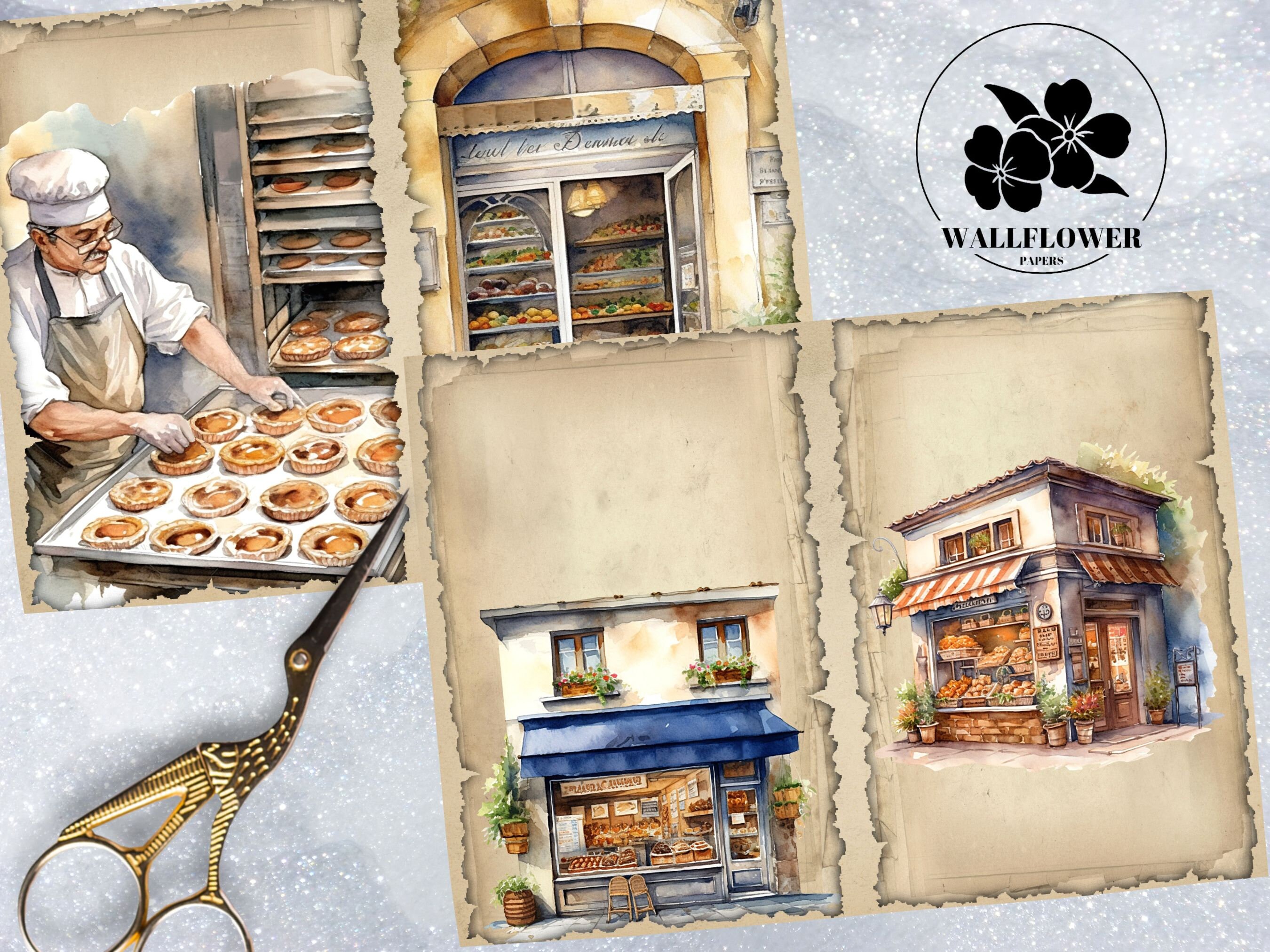 Baking & Desserts Junk Journal Pages, Vintage Bakery Junk Journal Kit ...