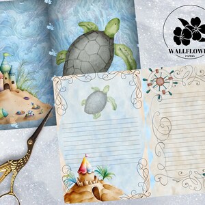 Ocean & Sea Life Junk Journal Pages, Vintage Nautical Junk Journal Kit ...